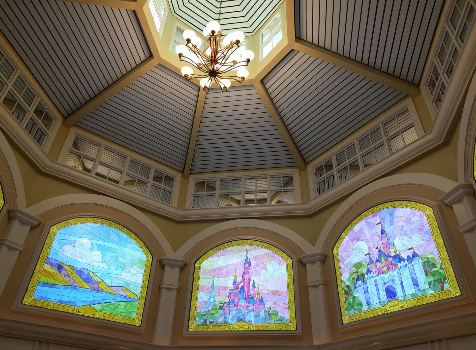 Disney Castle Artwork at Saratoga Springs DVC Preview center - Travel ...